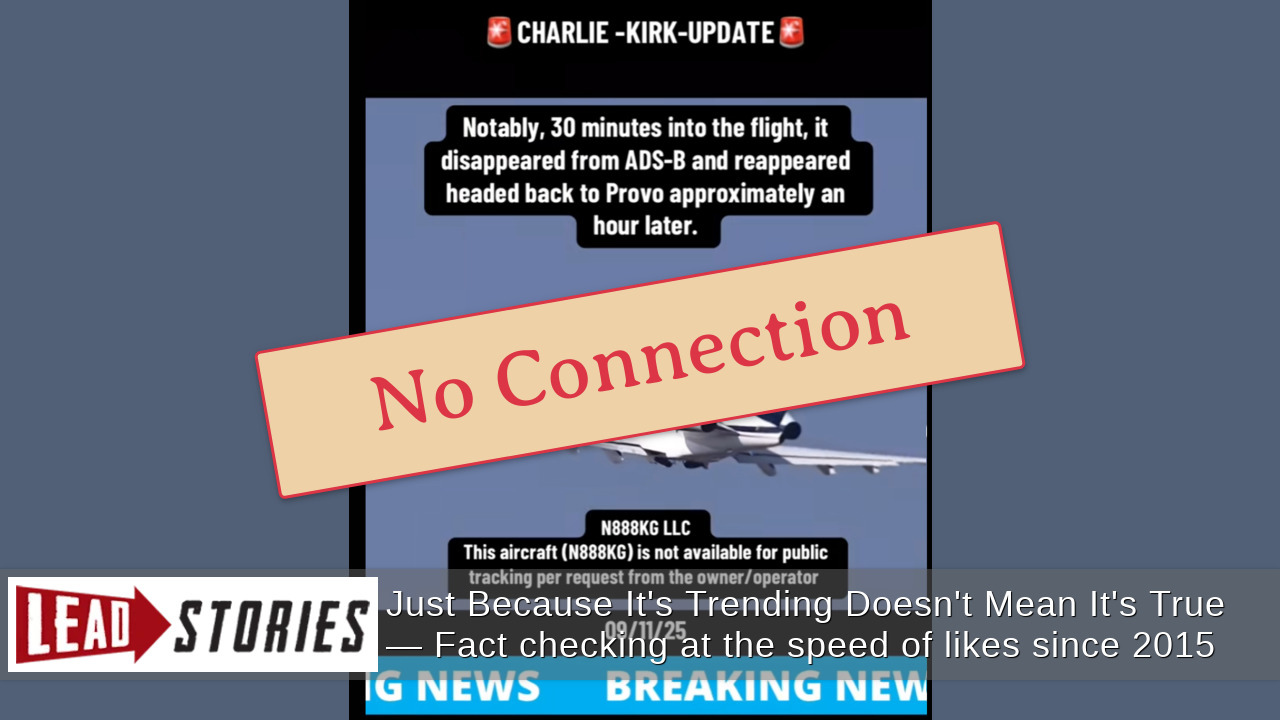 Fact Check: Private Jet N888KG Is NOT Part Of Investigation Into Utah ...