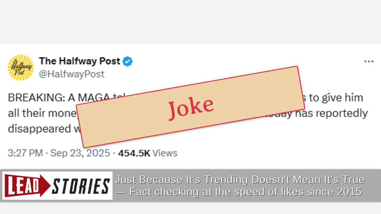 Fact Check: Satirical Story About 'MAGA Televangelist' Disappearing ...