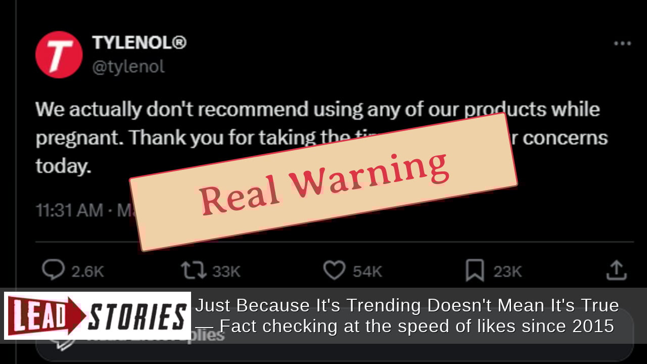 Fact Check: Tylenol DID Tweet 'We Actually Don't Recommend Using Any Of ...