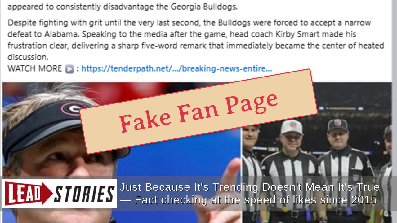 Fact Check: The 'Entire Four-Man Officiating Crew' Has NOT Been ...