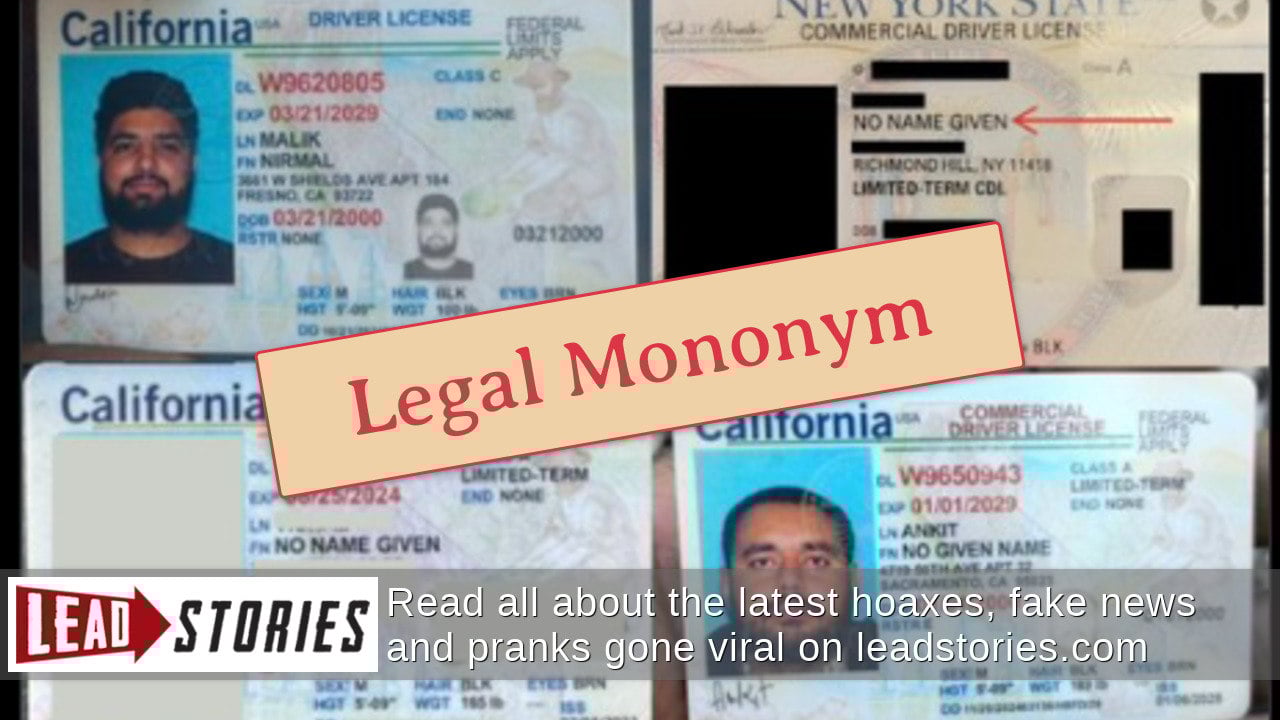 Fact Check: California, New York Do NOT Issue CDLs With No Name Given ...