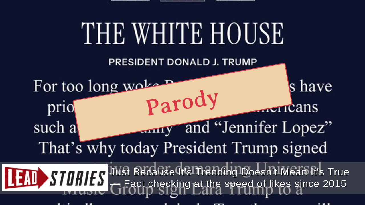 Fact Check: President Trump Did NOT Sign An Executive Order Demanding ...