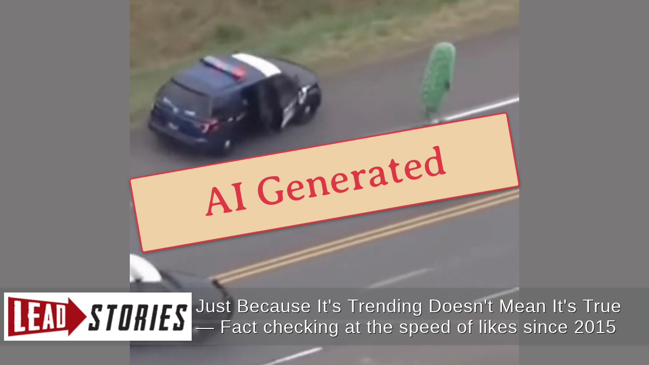 Fact Check: Video Of Police Chasing Person In Pickle Costume Is NOT ...
