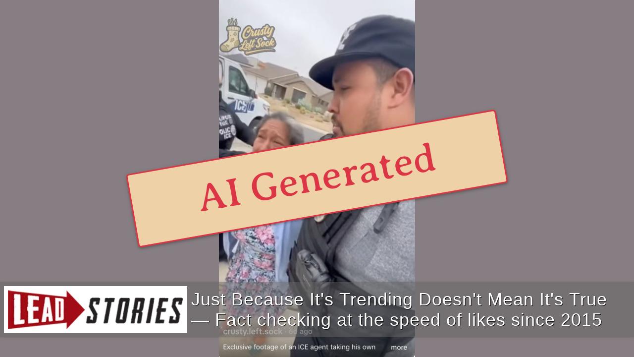 Fact Check: FAKE Video Of ICE Agent Deporting His Own Mother -- AI ...