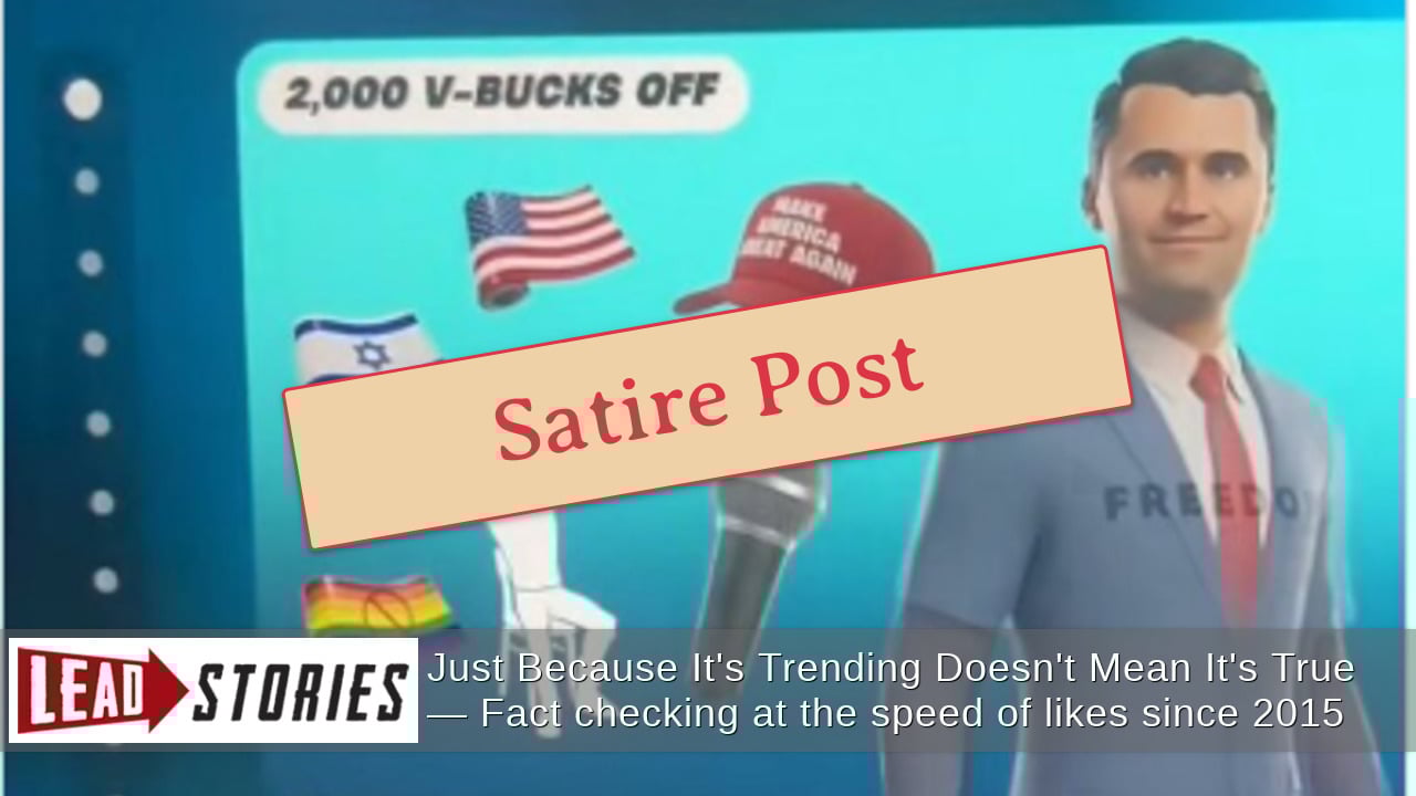 Fact Check: Fortnite Did NOT Collaborate On A 'Charlie Kirk Bundle' To ...