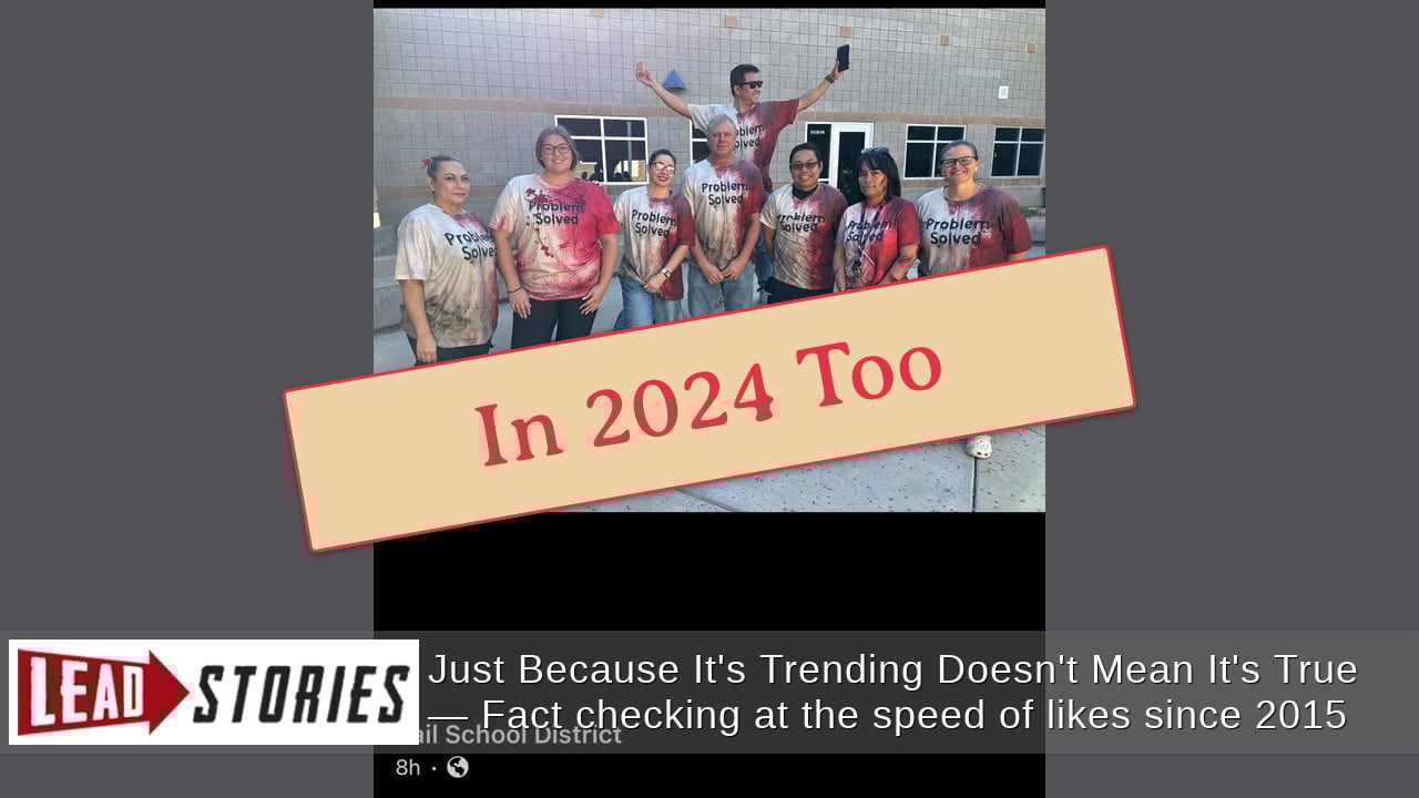 Fact Check: Photo Of Vail School District Teachers Wearing 'Problem Solved' Halloween T-Shirts ...