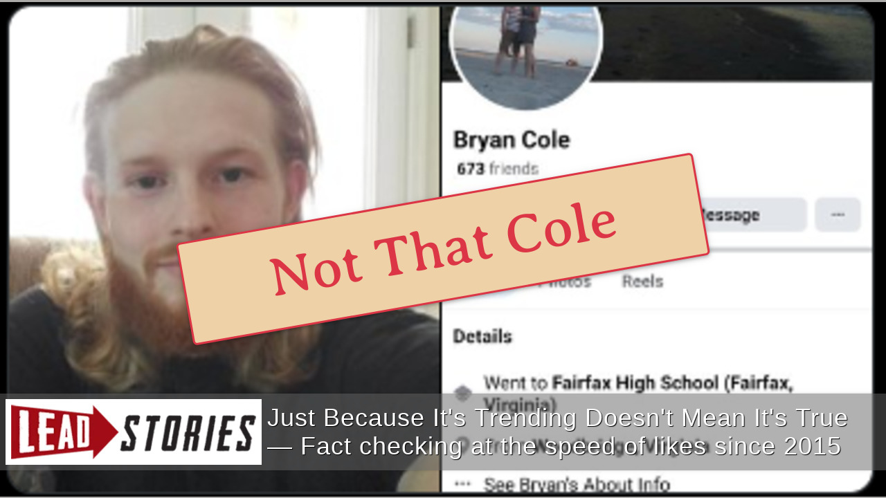 Fact Check: January 6 Pipebomb Suspect Is BRIAN Cole, NOT BRYAN Cole ...