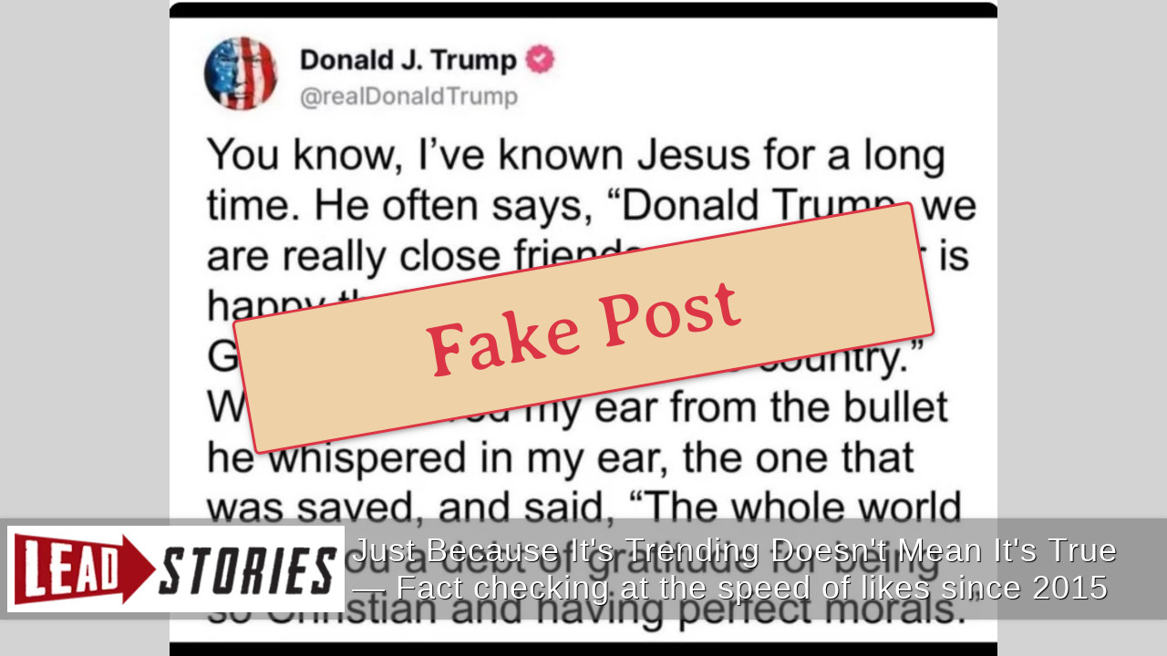 Fact Check: Donald Trump Did NOT Say Jesus Told Him God's 'Happy That ...