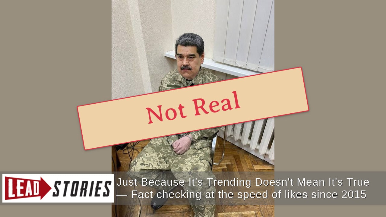 Fact Check: Viral Image of 'Captured Maduro' Is NOT Real -- Maduro's ...