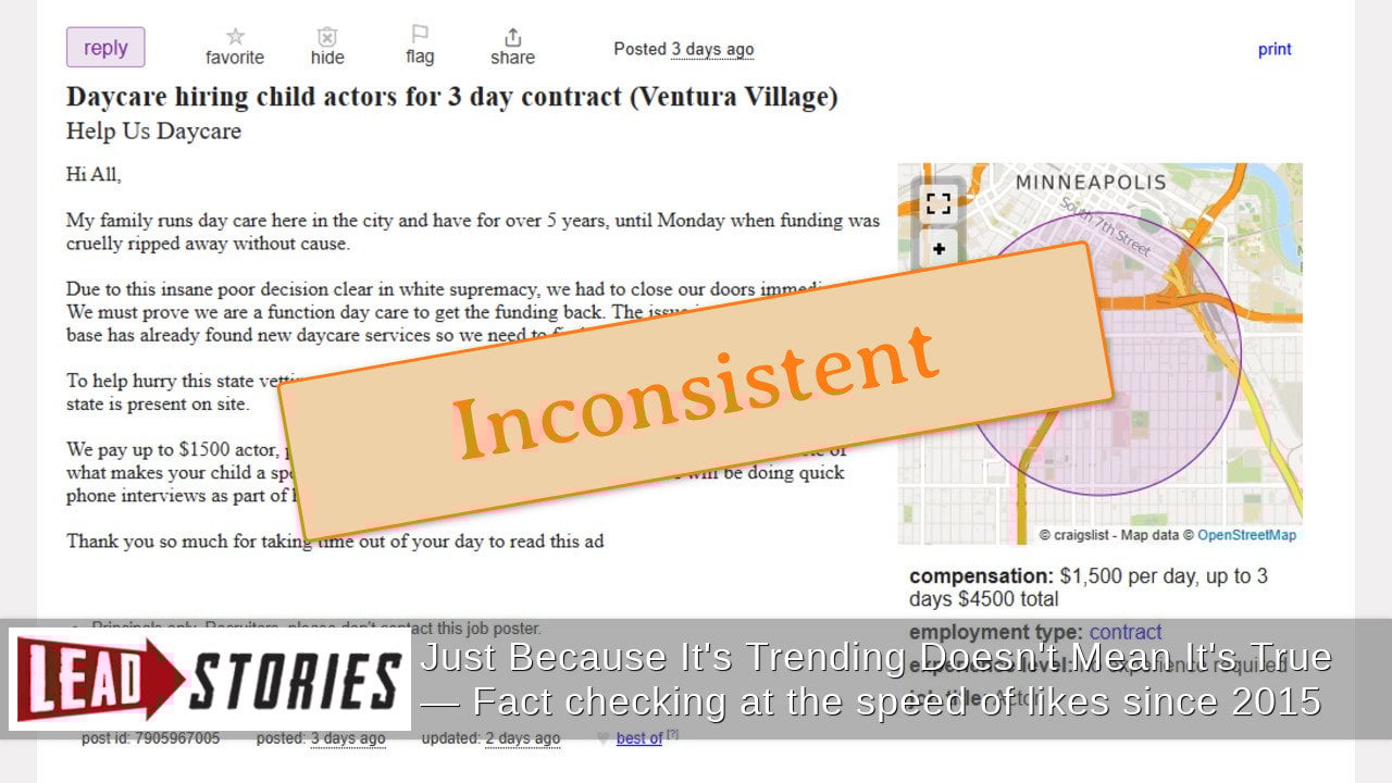 Fact Check: Inconsistent Details in Ventura Village Daycare Child ...