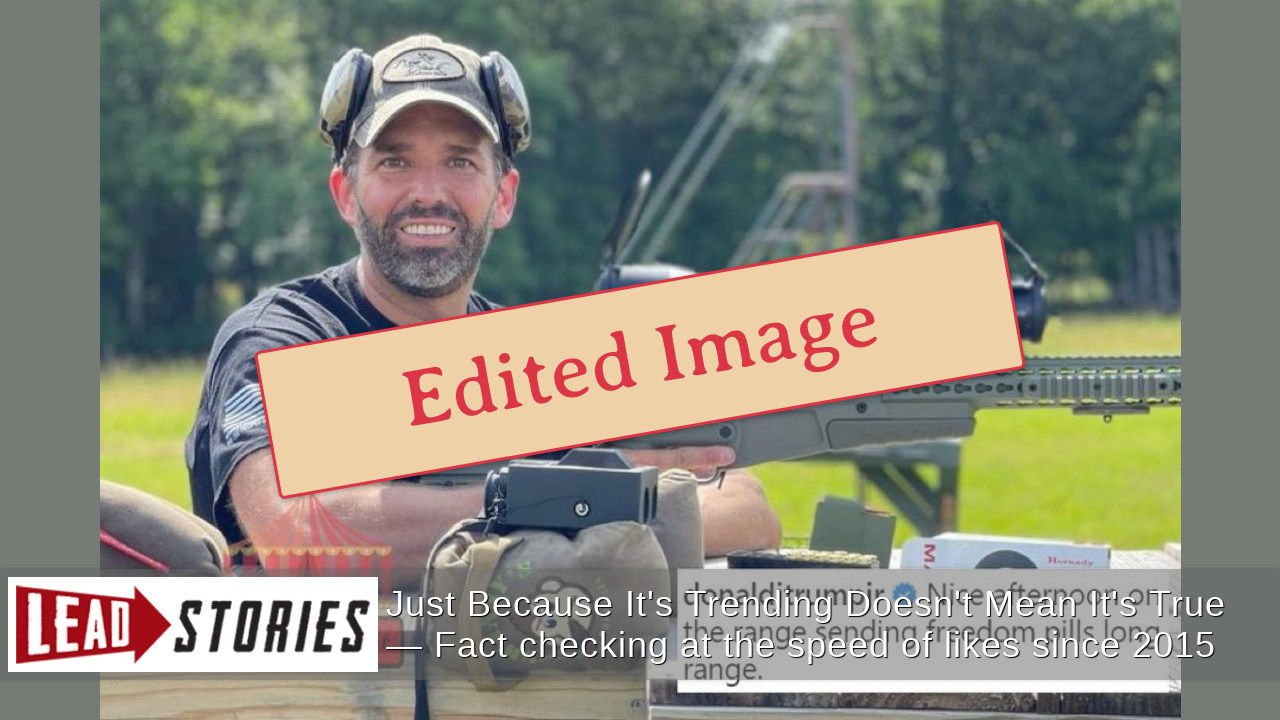 Fact Check: Image Of Donald Trump Jr. With Rifle Scope Mounted ...