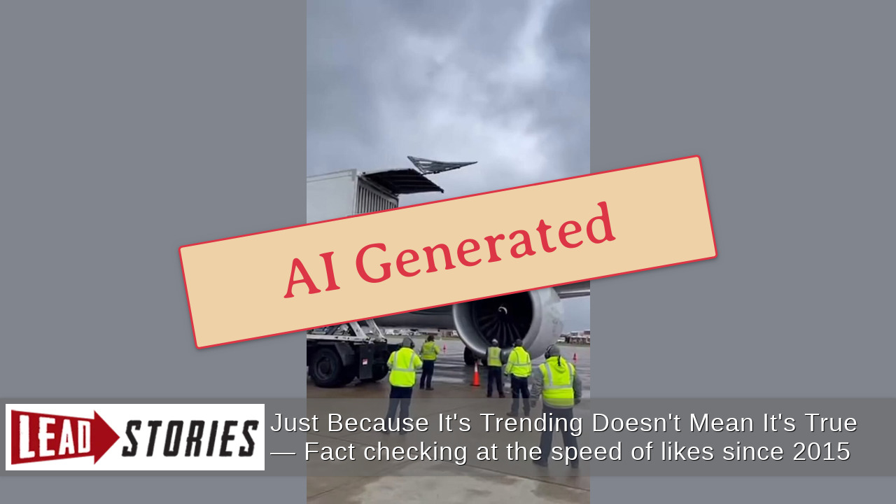 Fact Check: Fake Video Shows Ground Crew Struggling Near A Jet Engine ...