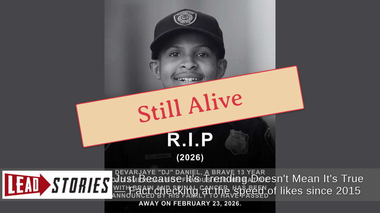 Fact Check: Devarjaye 'DJ' Daniel Did NOT Die In February 2026 | Lead ...