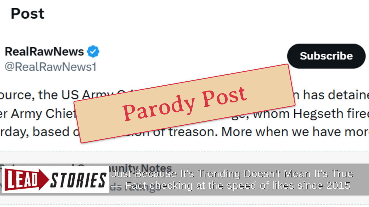 Fact Check: Former U.S. Army Chief Of Staff Gen. Randy George Has NOT ...