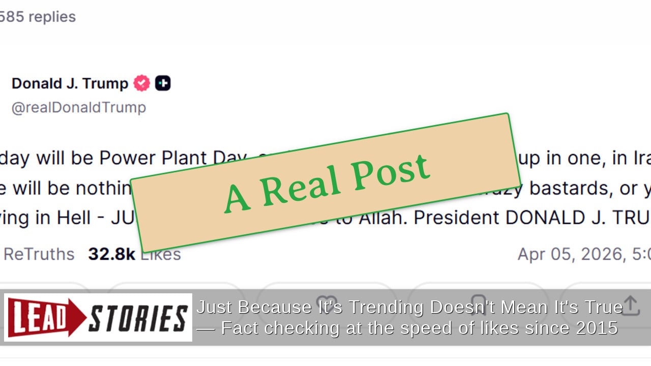 Fact Check: President Trump's Easter Morning Truth Social Post Saying ...