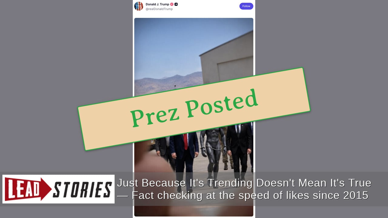 Fact Check: Donald Trump DID Post A Fake Photo Of Himself Walking With ...