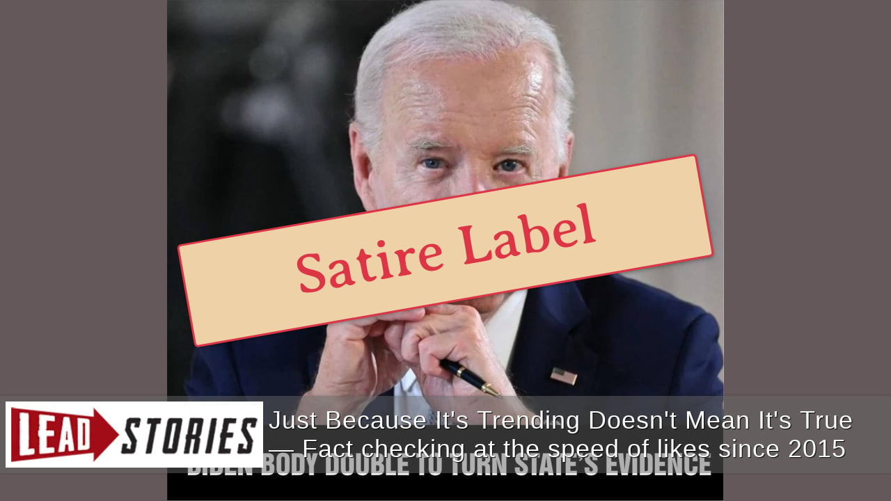 Fact Check: 'Biden Body Double' AJ Barron Did NOT Turn State's Evidence ...