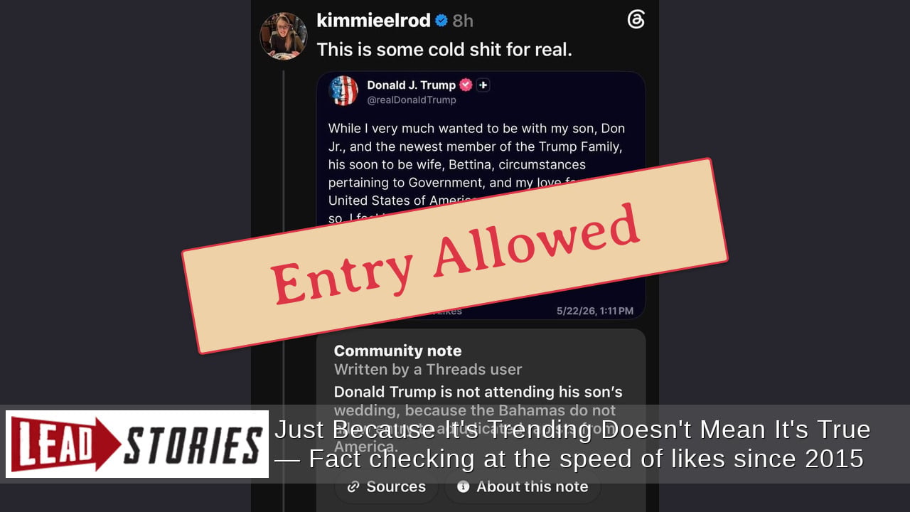 Fact Check: No Evidence Bahamas Barred Trump From Attending Son's ...