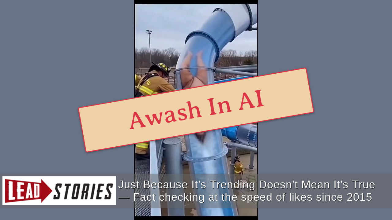 Fact Check: FAKE Video Shows Woman Stuck Upside Down In A Water Slide ...