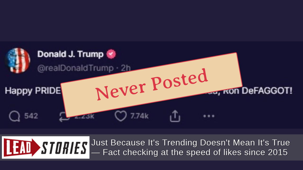 Fact Check: FAKE Post Shows Donald Trump Writing 'Happy Pride Month ...