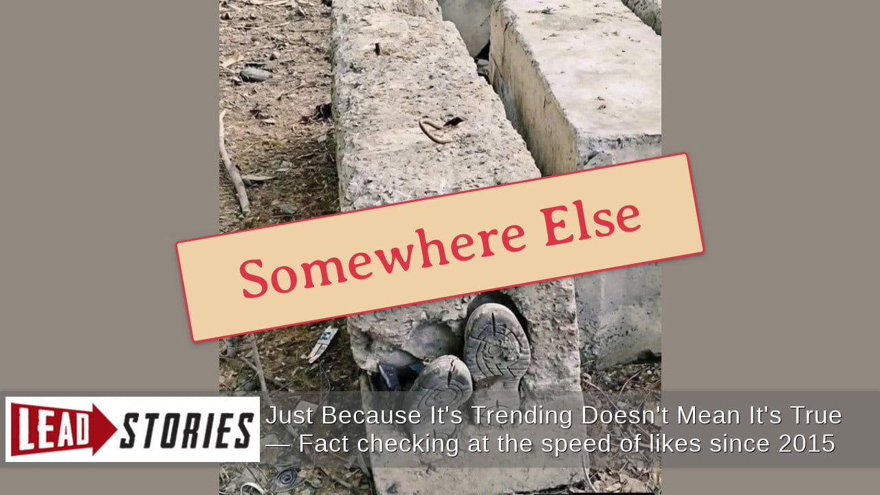 Fact Check: Photo Does NOT Show Man From Gaza Buried In Concrete By ...