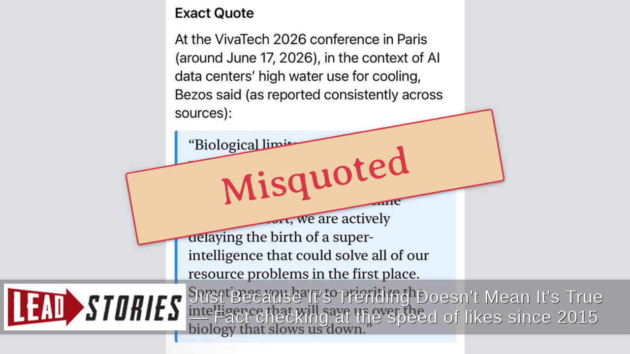Fact Check: Jeff Bezos Did NOT Say Water Should Be Used To Fuel AI ...