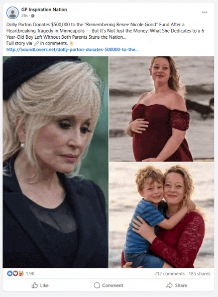 Fact Check: Slop Stories About $500.000 Donations To 'Remembering Renee ...