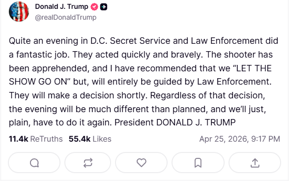 Fact Check: Trump Did NOT Post About The White House Correspondents ...